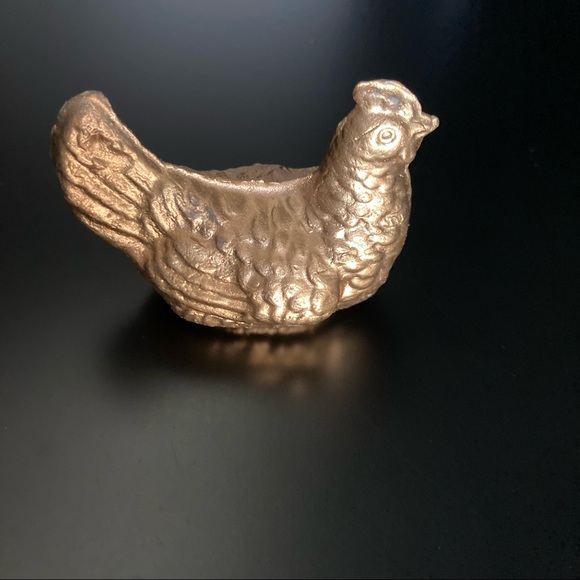Accents | Golden Iron Metal Chicken Figure | Poshmark